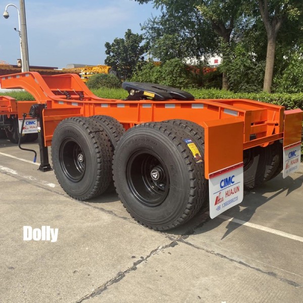 Quality 3 Axles Flatbed Semi Trailer Double Linked for Transporting 200 Tons 40ft for sale