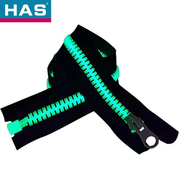 Quality Luminous Plastic Zippers Two Way Separating Jacket Zipper New Design for sale