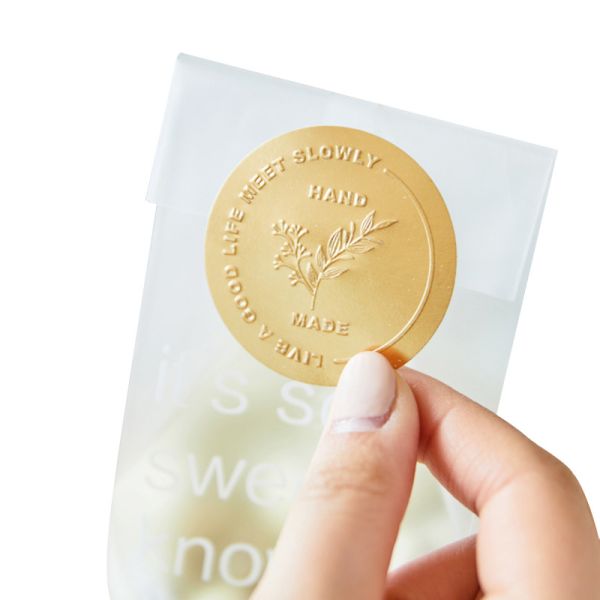 Quality Gold Foil Stamped Stickers Custom Print Embossed for sale