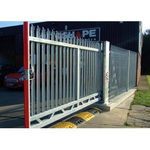 Quality 3m Steel Palisade Fencing , 12m Length Palisade Sliding Gate for sale