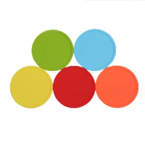 Quality Customized Round Silicone Coaster Mats Pads for Table Decoration Accessories for sale