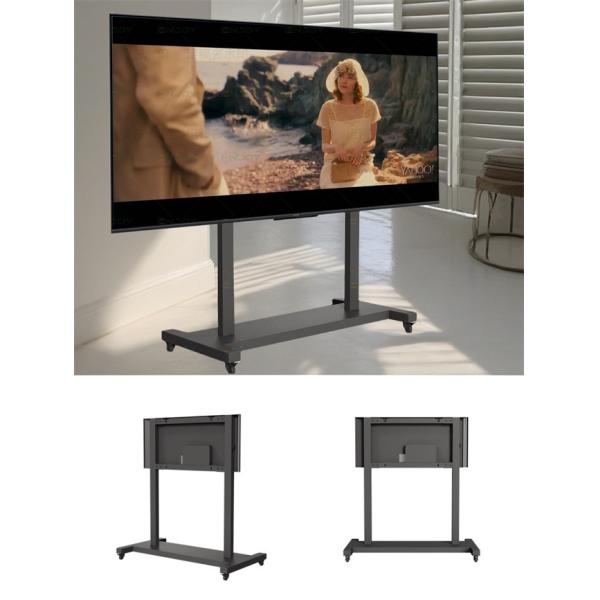 Quality Easy Molility Floor Stand Tv Mount 75 Inch For 75inch To 110 Inches Heavy Duty Tv Stand With Wheels for sale