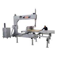 Quality Four Guide Wheels Vertical Knife Sponge Cutting Machine With Hand Moving for sale