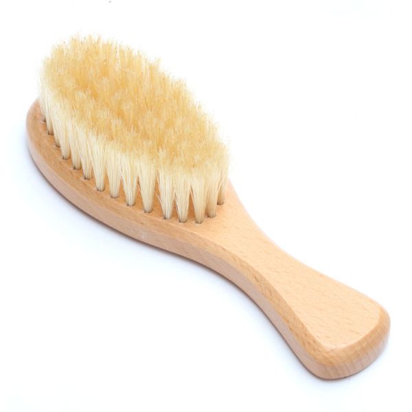 Quality Natural Super Soft Baby Brush Boar Bristle Wooden Handle Baby Bath Brush for sale