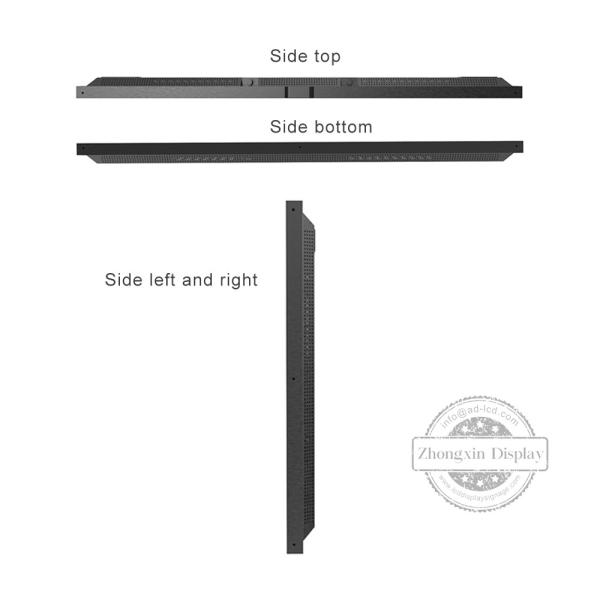 Quality 75inch Ceiling Hanging LCD Digital Signage Window Display 2500nits for sale