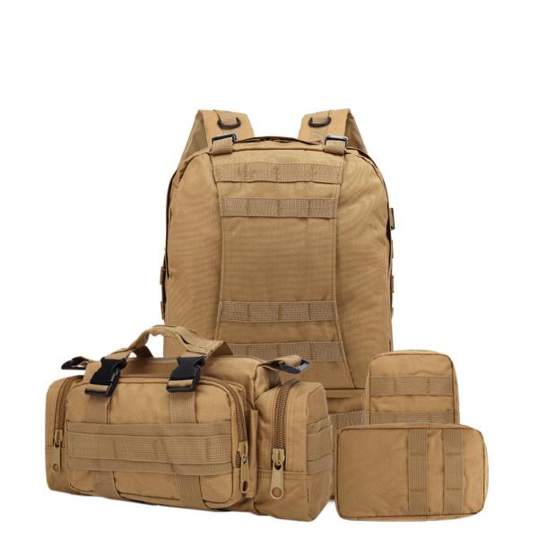 Quality 600D Oxford Tan Military Tactical Backpack 55L Molle System for sale