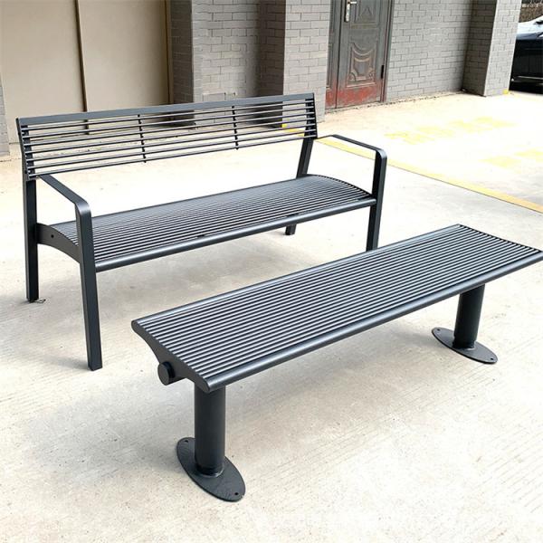 Quality Eletroplating Outdoor Metal Bench With Backs Cast Aluminum Garden Bench for sale