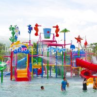 Quality 11KW Power Splash Water Playground Spray Park Equipment Anti UV for sale