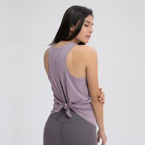 Quality 80 percent Nylon 20 percent Spandex Womens Sleeveless Tank Tops For Jogging for sale