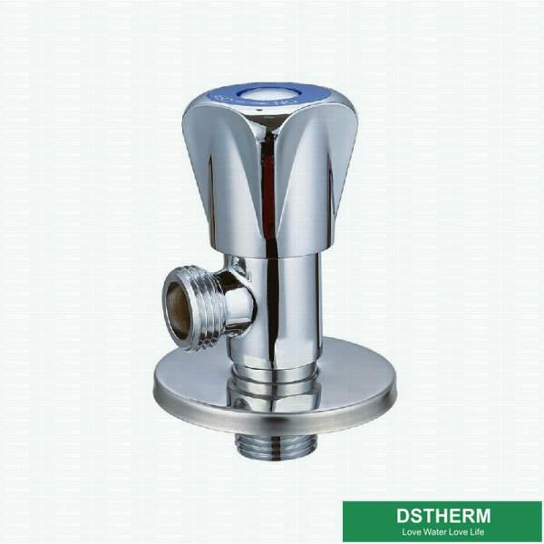 Quality With Cap Chromed Wall Mounted Toilet Water Stop 90 Degree Round Handle Quick for sale