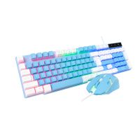 Quality Compact And Portable Featuring Rainbow Static Lighting And High end Carbon Film 2-in-1 Keyboard And Mouse for Gamers Creatives for sale