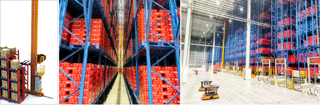 Stacker Crane Floor Supported SRM Storage And Retrieval Machine ASRS Automatic Storage And Retrieval System