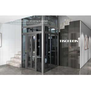 Quality 3 Sides Glass Wall VVVF Drive Panoramic Elevator 2.0m/s Observation Elevator For for sale