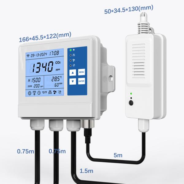 Quality Custom Farm Temperature Wifi Greenhouse Controller CO2 Sensor 2 Channel for sale