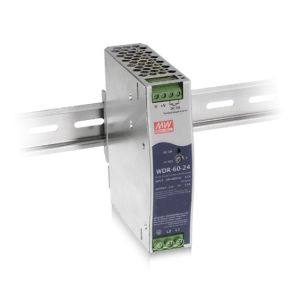 Quality 60W Mean Well WDR-60-5 Rail Power Supply High Efficiency 93% for sale