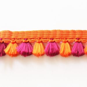 Quality Colorful Embroidery 4cm Polyester Tassel Fringe Trim for sale