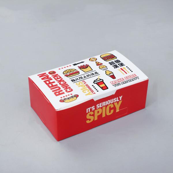 Quality Small Cube Fried Chicken Takeaway Kraft Paper Snack Boxes With Window for sale