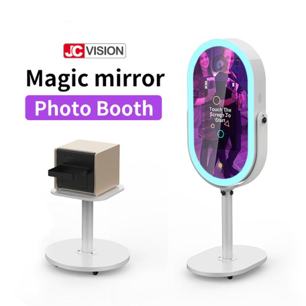 Quality Smart Portable Mirror Booth Kiosk , Selfie Mirror Photo Booth With Printer 21.5inch for sale