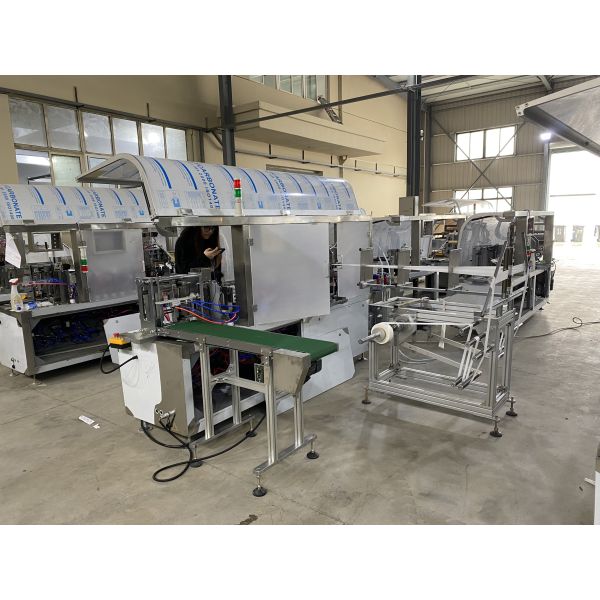 Quality Full Automatic 4 Side Sealing Wet Wipe Packaging Machine Single Sachet Alcohol for sale