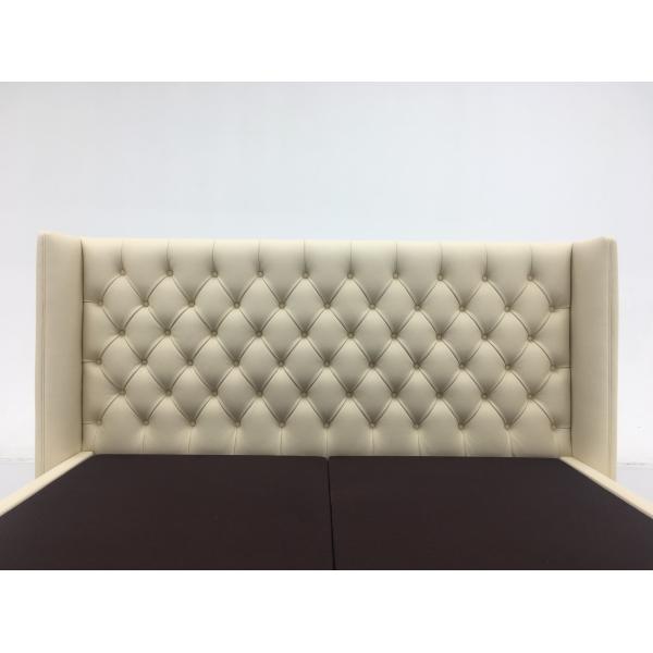 Quality Modern Minimalist Italian Bed Leather And Fabric Fusion for sale