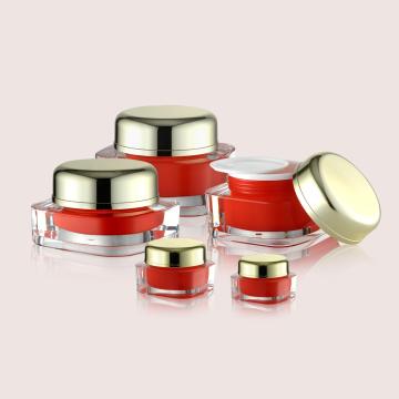 Quality Clear Plastic Cosmetic Jars For Creams And Lotions Square Plastic Jars GR710A for sale