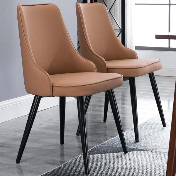 Quality Leather Seater Chrome Metal Leg Modern Leisure Chair for sale