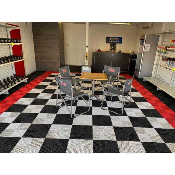 Quality Rib Industrial Interlocking Floor Tiles 18mm Polypropylene Garage Flooring for sale