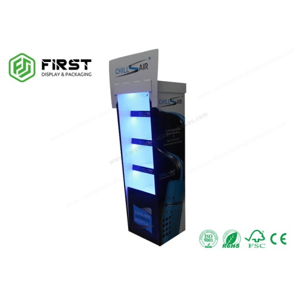 Quality Promotional POP Custom Folding Cardboard Floor Shelf Display For Drinks for sale