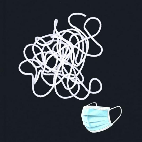 Quality 3mm Elastic Cord Round Flat Spandex Earloop for Mask for sale