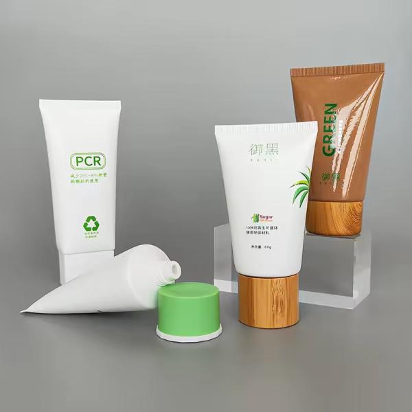 Quality Eco Friendly Lotion Tube Packaging PCR Sugarcane Tube 50ml With Screw Cap for sale