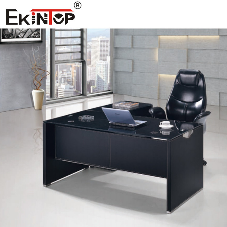 glass l shaped desk