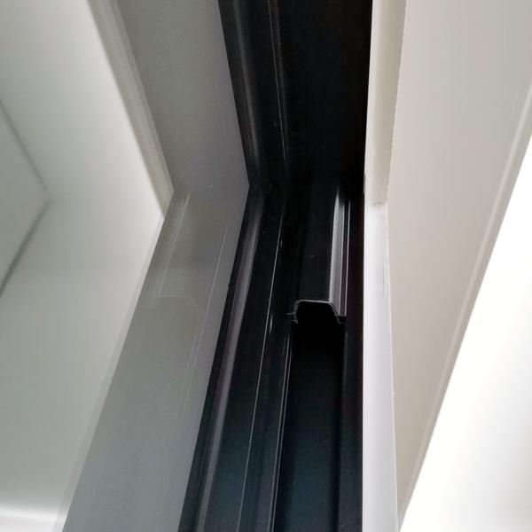 Quality Vertical 48x36 Window Double Hung Bathroom Black With Tempered Glass for sale