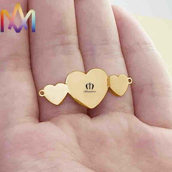 Quality 13x33MM Creative Brushed Finish SS304 Custom Engraving Charms for sale