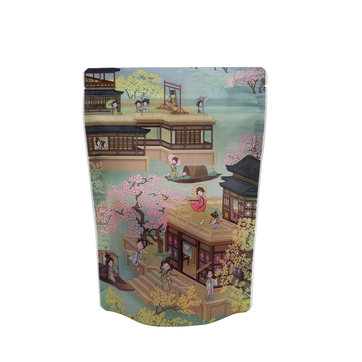 Quality 250g Plastic Matte Transparent Standup Pouches with Zipper and Window for for sale