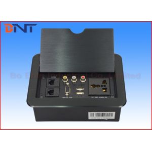 Quality Multi Functional Manual Flip Up Outlet , Hidden Desk Mounted Power Sockets for sale
