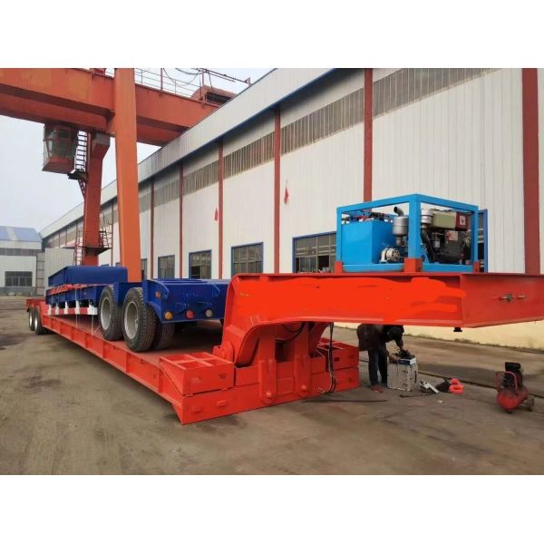 Quality 13T-18T Axle Customizable 3-Axle Low Load Lowbed Semi-Trailer for Customized for sale
