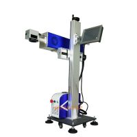 Quality 30W / 50W Flying Online Fiber Laser Marking Machine For Metal for sale