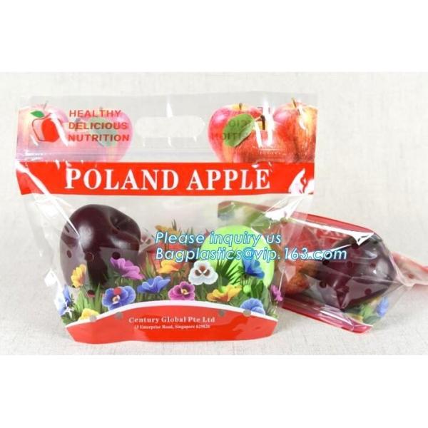 Quality Gusseted Plastic Cherry Bag with Zipper, Barrier Feature Fruit Packing Bag Fresh Protection, Cherries carriage bag for sale