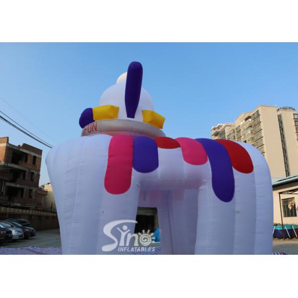 Quality Custom inflatable ice cream kiosk stand both tent with LED light cover for for sale