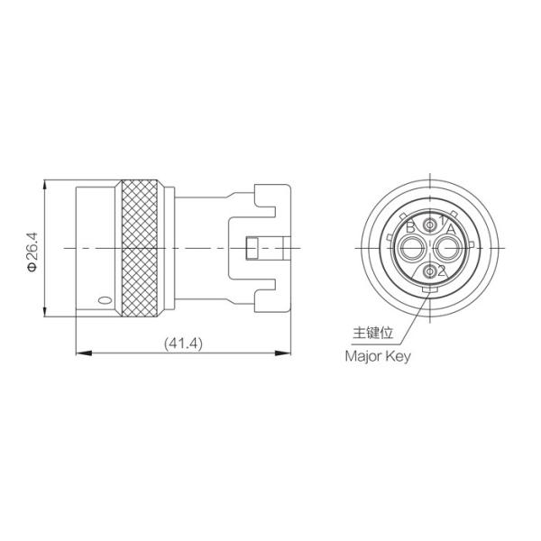 Quality 630V AC Power 24V DC Signal Transmission Cable Plug Socket Connector for sale