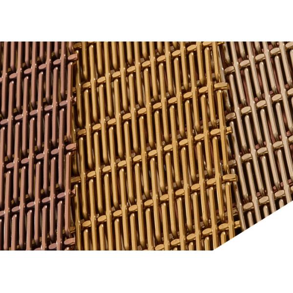 Quality PVC Colored Powder Coating Decorative Wire Mesh , 3D Wall Architectural Woven for sale