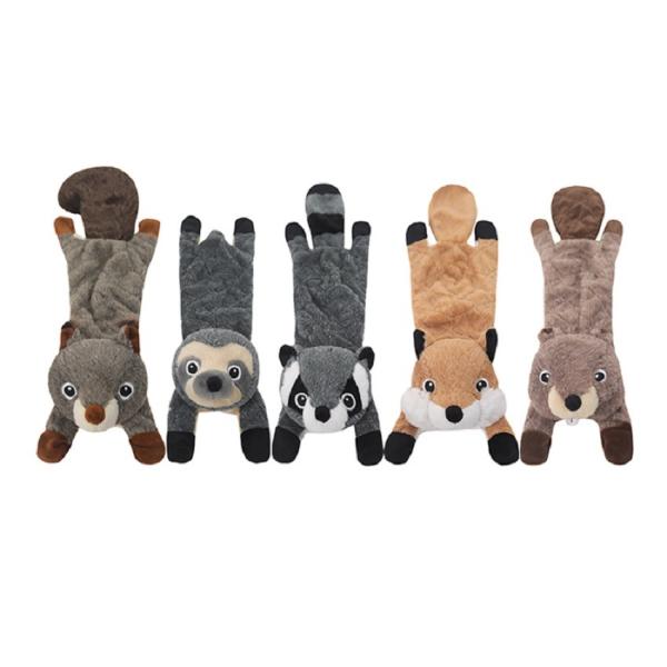 Quality Flat Squirrel Various Pet Interactive Stuffed Toys Set Dog plush toy for sale
