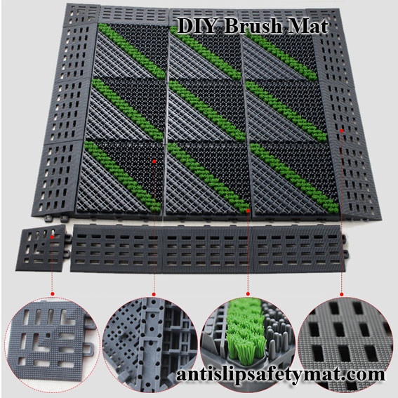 Quality 15cm×15cm Anti Skid DIY Interlocking Nylon Grid Mat For Rugs for sale