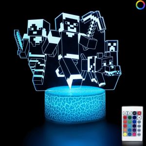 Quality Acrylic 3D 06 3d Touch Mine Craft Night Light Sandbox Games Gifts for sale
