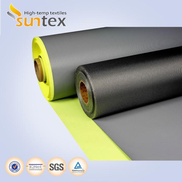 Quality Heat Retardant Black Fire Retardant Fabric Glassfiber Coated / Ptfe Fiberglass for sale
