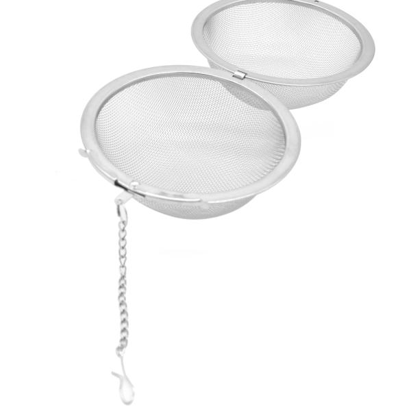Quality Sus304 Stainless Steel Mesh Filter Baskets Tea Strainer Ball 90mm for sale