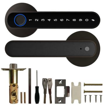 Quality Fingerprint Password Key Smart Tuya App Door Lock Smartphone Bluetooth Access for sale