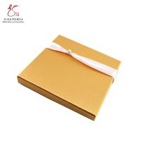 Quality custom wedding gift SGS Cardboard Craft Boxes With Silk Ribbon for sale