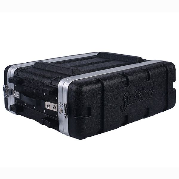 Quality Black 3u Rack Flight Case ABS 12" Depth 19'' Width For Audio Amplifer for sale