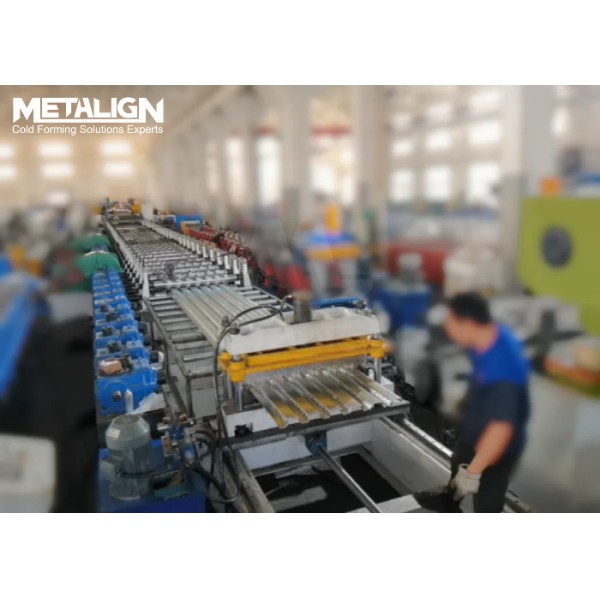 Quality Embossed Concrete Bonding Metal Deck Floor Roll Forming Machine With Electric for sale
